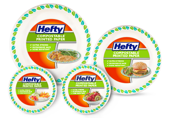 Hefty® Compostable Printed Paper Plates & Bowls | Hefty